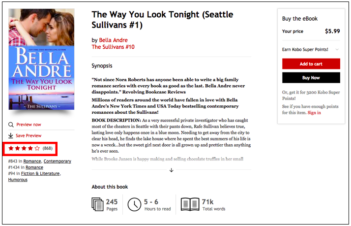 Navigating your Book's Product Page – Kobo Writing Life Help Centre