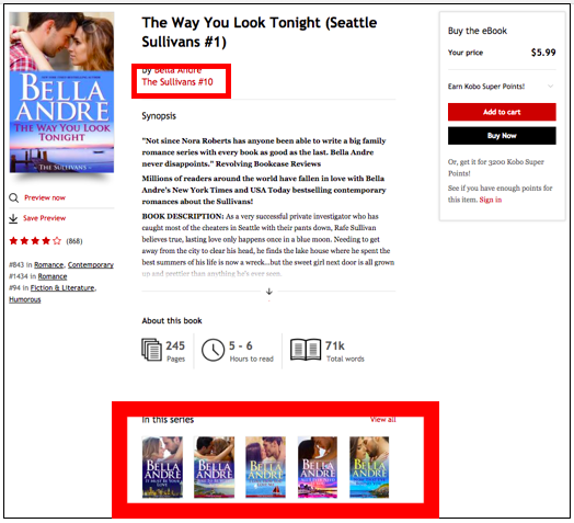 Navigating your Book's Product Page – Kobo Writing Life Help Centre